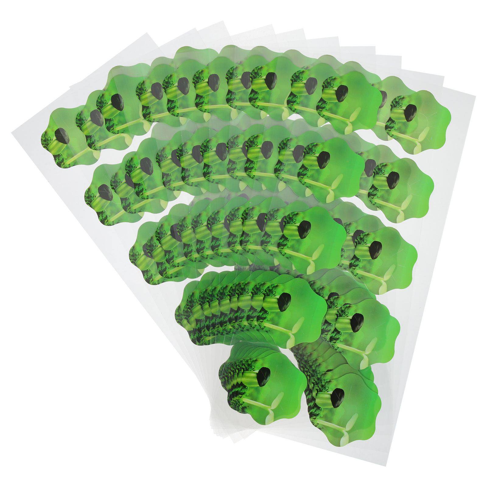 Green PVC Self-Adhesive Plant Labels for Decoration with Flower Shape ...