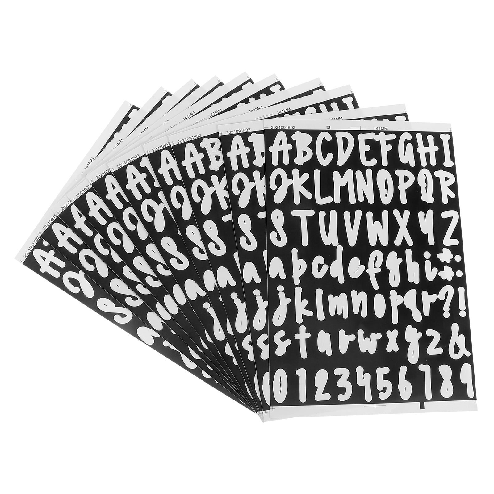 10 Sheets Self-Adhesive Vinyl Letters Numbers Multi-purpose Labels ...