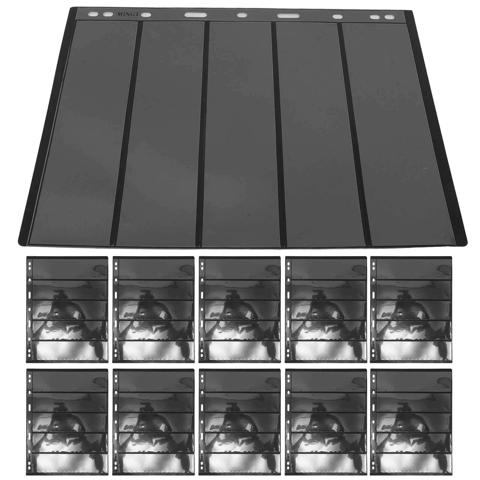 10 Sheets Stamp Collection Album Black Background Stamps Sticker Book ...