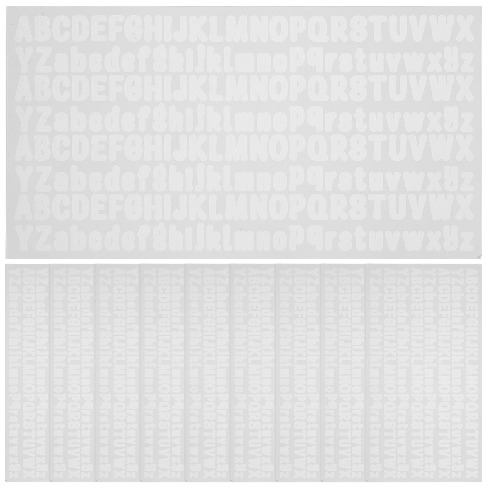 FELTECHELECTR Removable Letter Stickers Letter Decals White Vinyl 10 ...