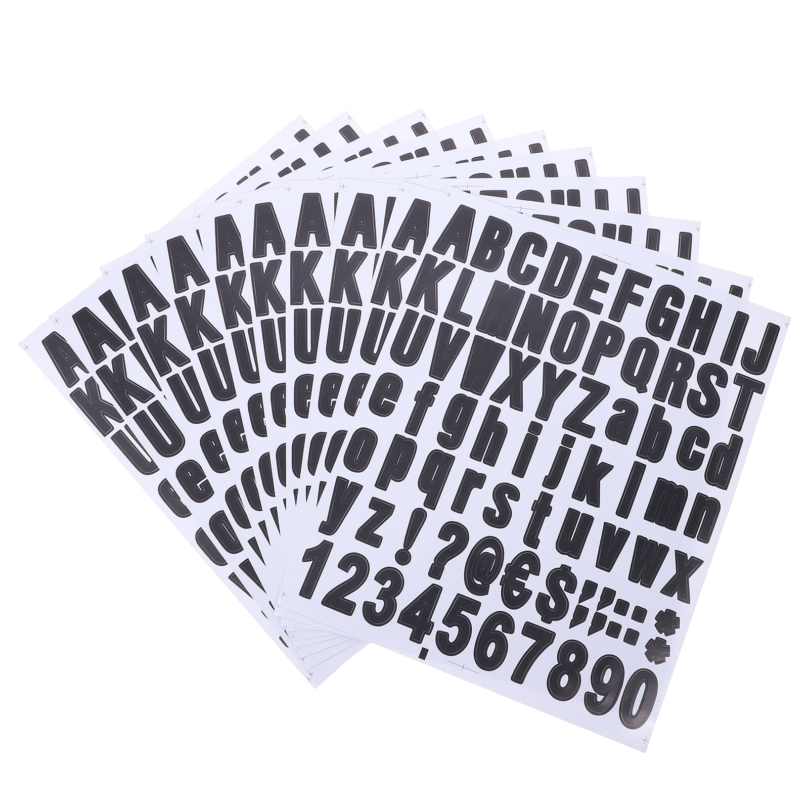 10 Sheets Sticker Letters for Crafts Number Stickers Alphabet Child ...