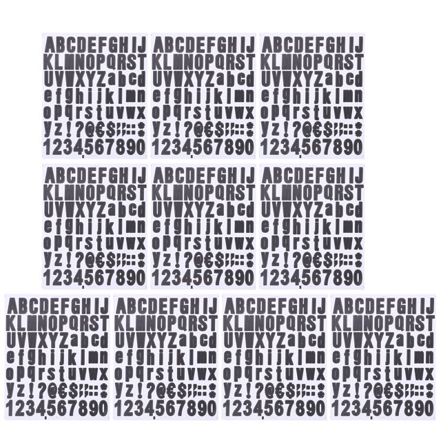 10 Sheets Stickers DIY Alphabet Alphanumeric Letter Letters for Crafts ...