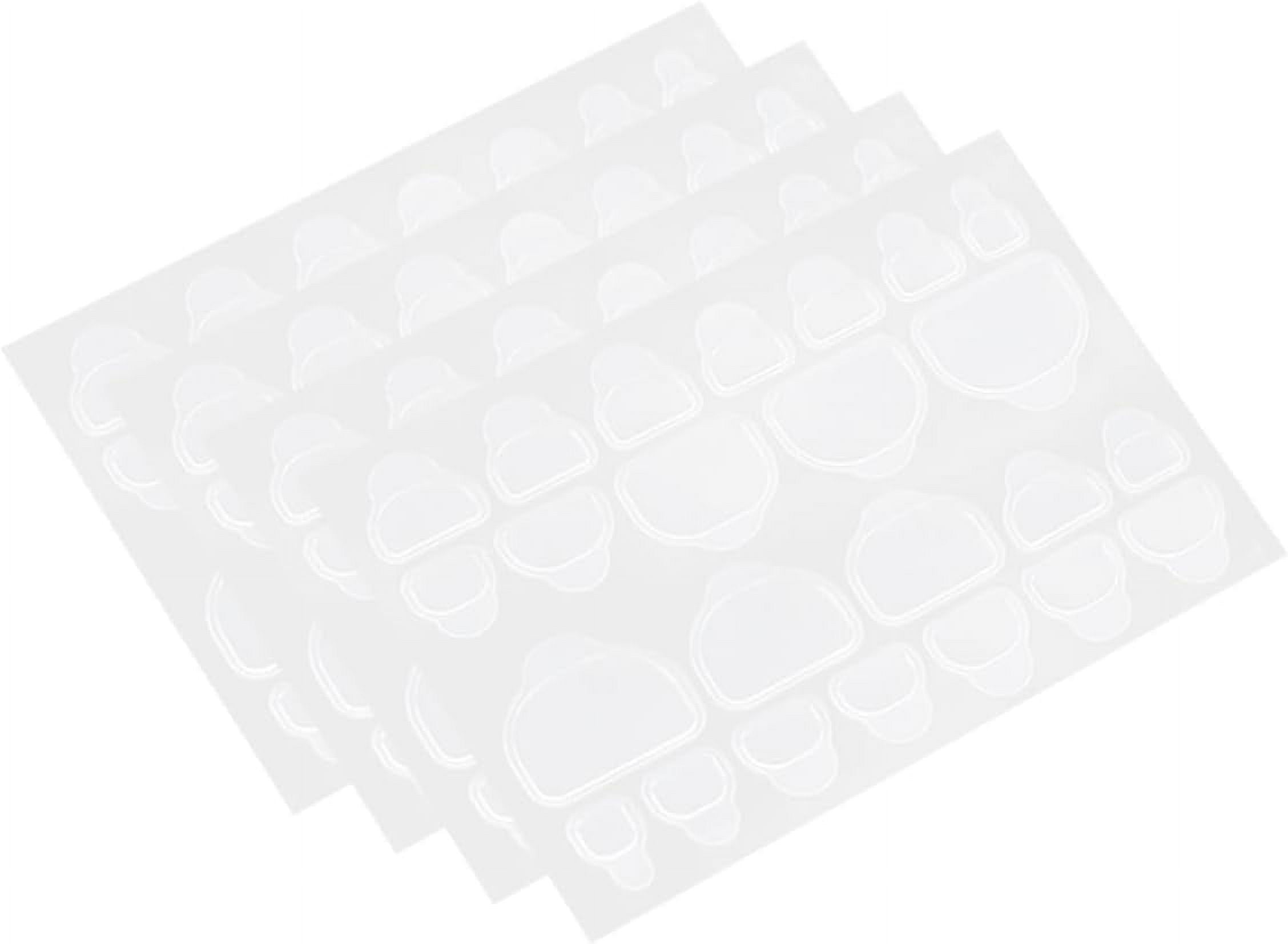 10 Sheets Toe Clear Sticker Paper Double Sided Glue il Sticker False il ...