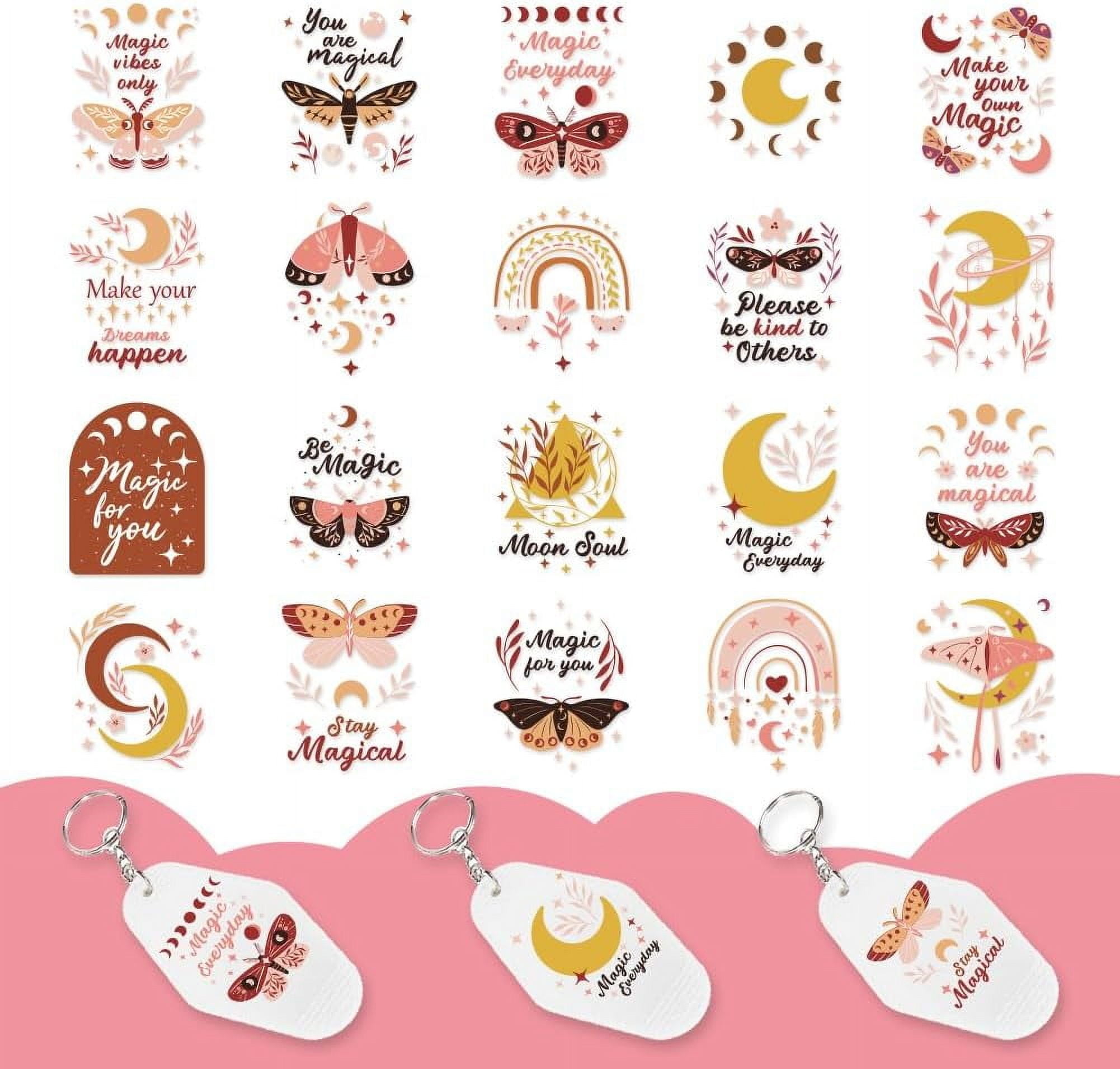 10 Sheets UV DTF Wrap Stickers for Motel Keychain Magic Theme UV DTF ...