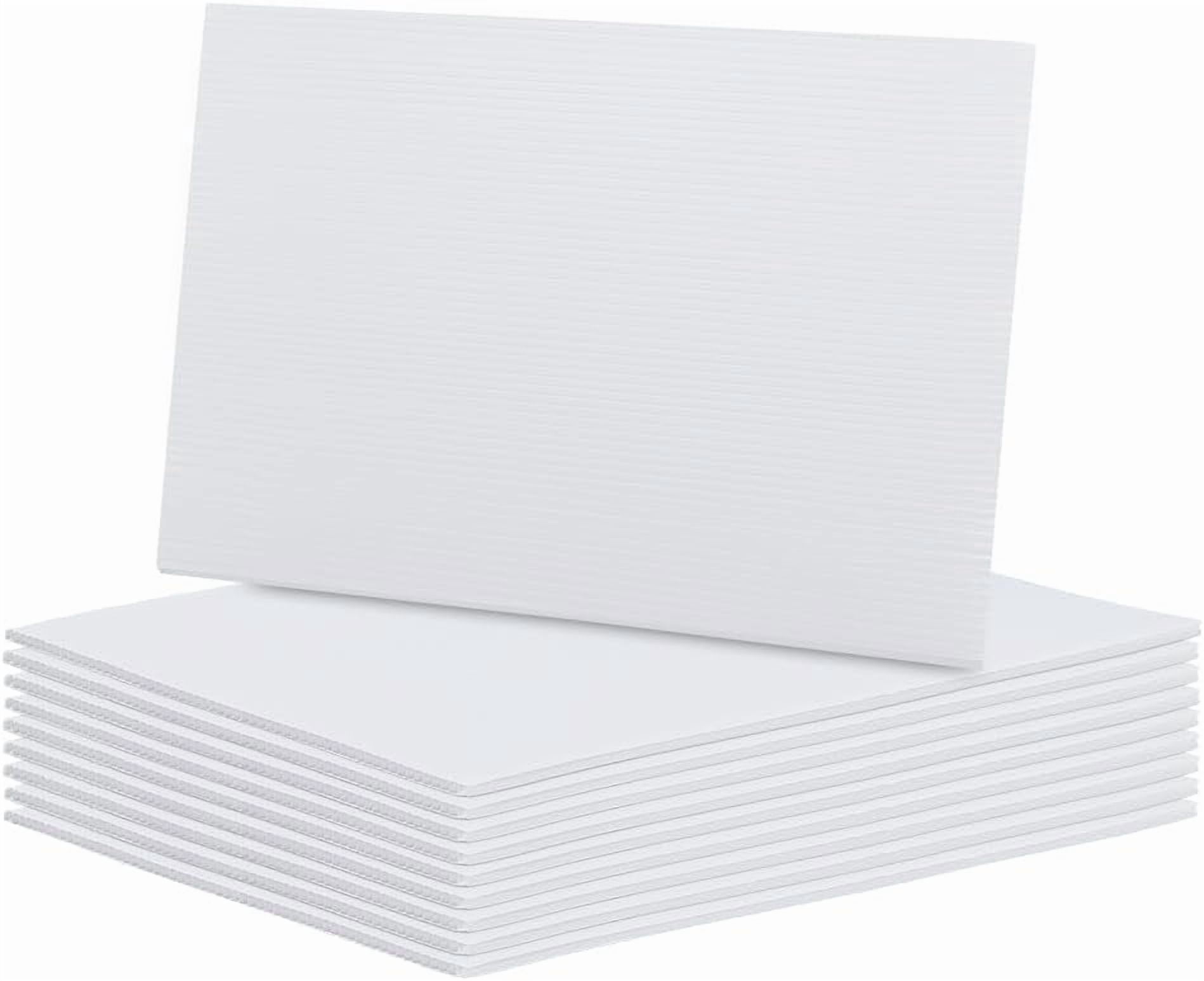 10 Sheets White Corrugated Plastic Sheets 7.8x11.8inch Blank Yard Signs ...