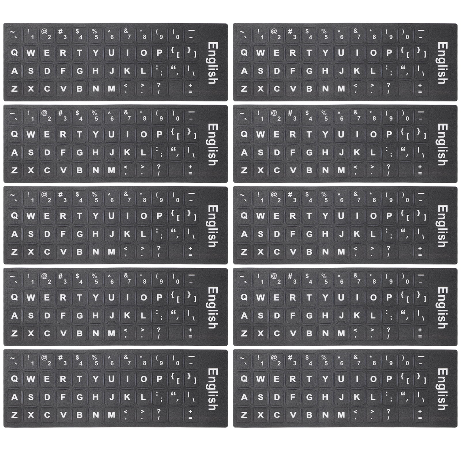 10 Sheets Wired Alphabet Keyboard Stickers Update Replacement - Walmart.com