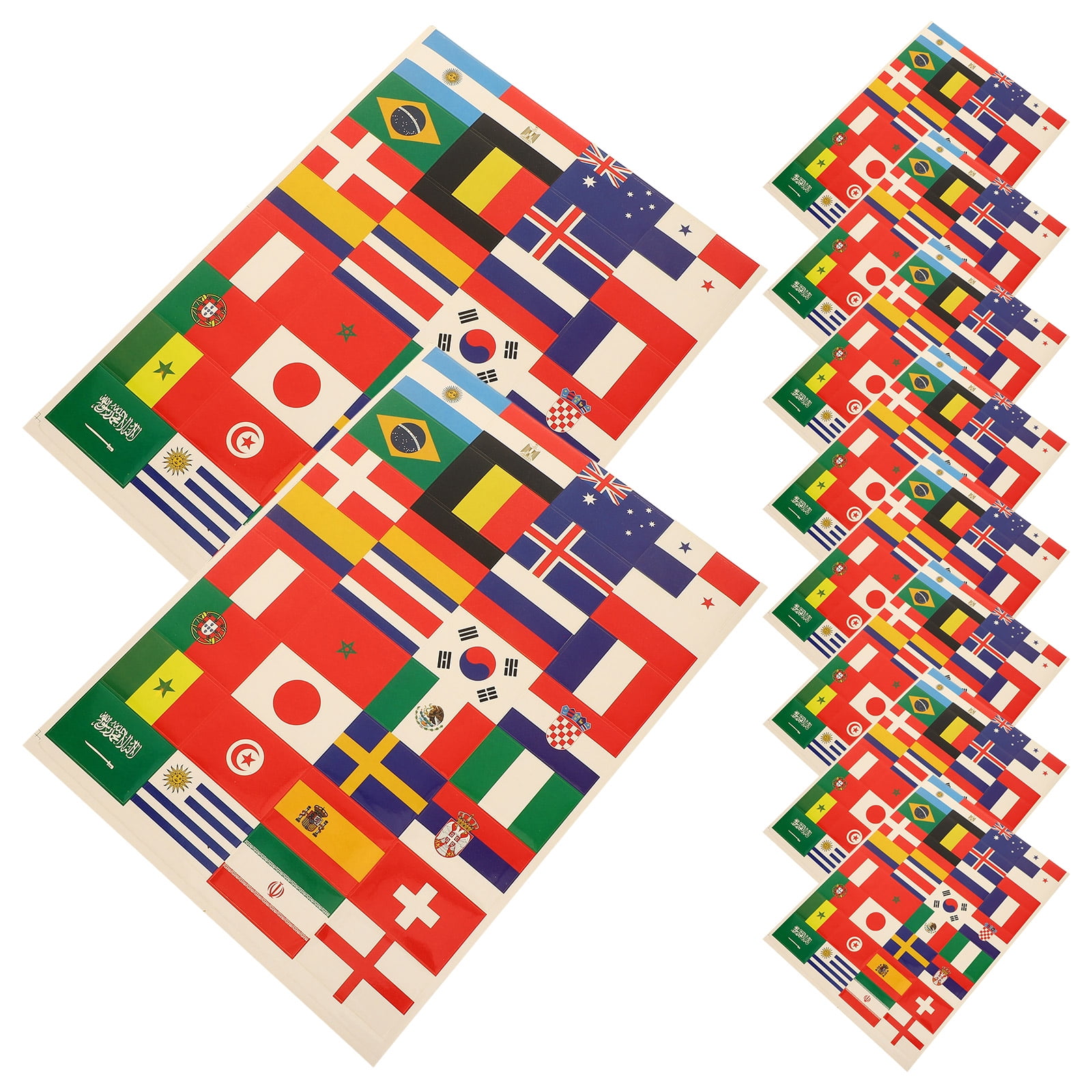 10 Sheets World Flags Sticker Portable Flag Stickers Party Favors ...