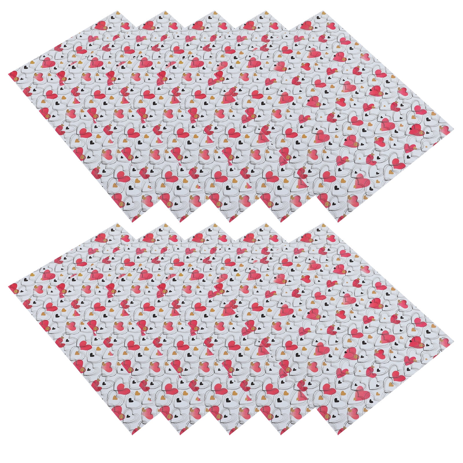 10 Sheets Wrapping Paper Christmas Packing Valentine's Day Premium ...