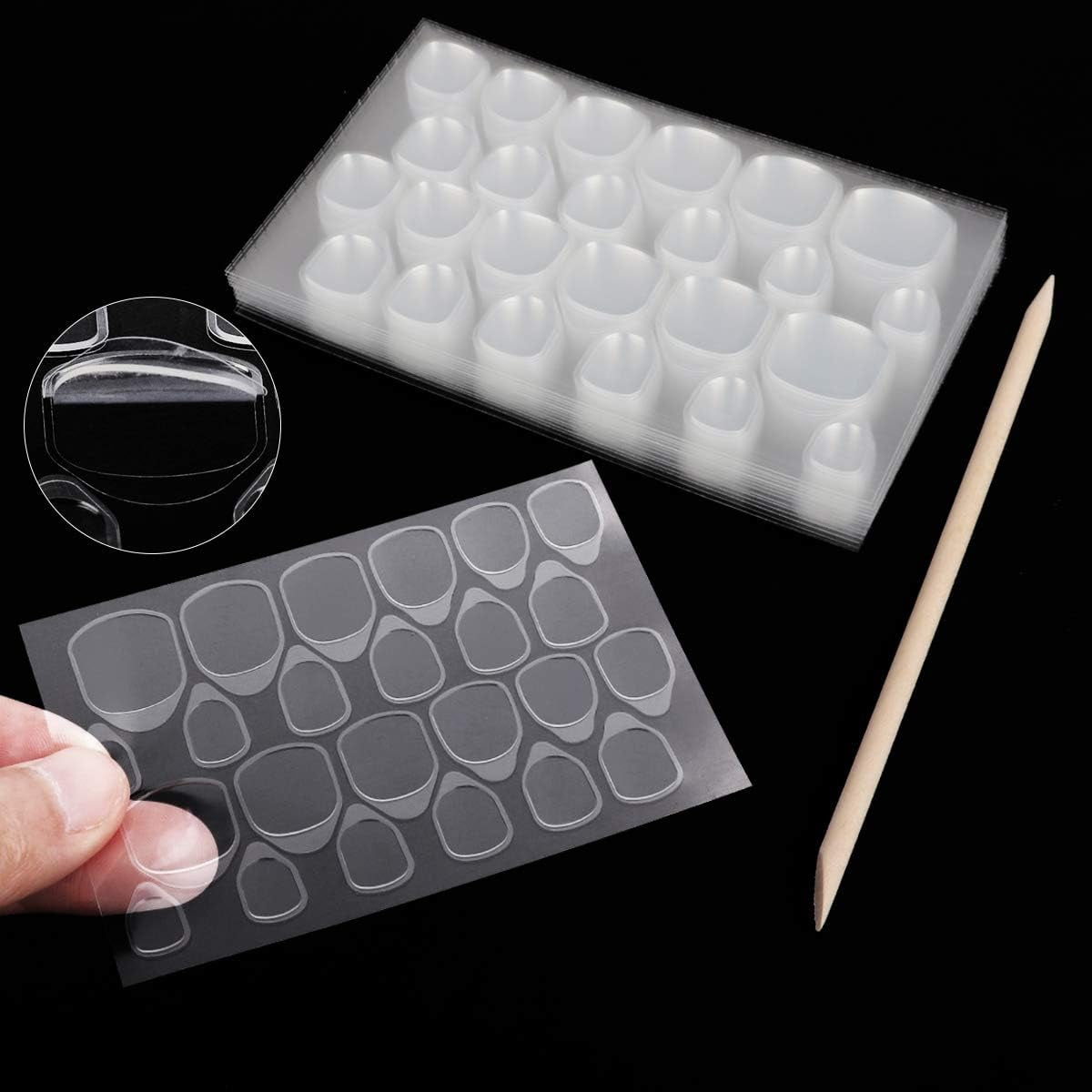 10 Sheets il Adhesive Tabs - 240 Pcs Double-Side il Glue Sticker ...