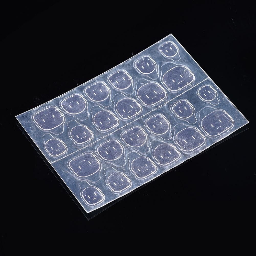 10 Sheets il Glue Stickers Double Side for Press on ils Stickers Jelly ...