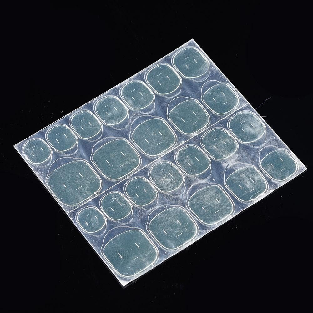 10 Sheets il Glue Stickers Double Side for Press on ils Stickers Jelly ...