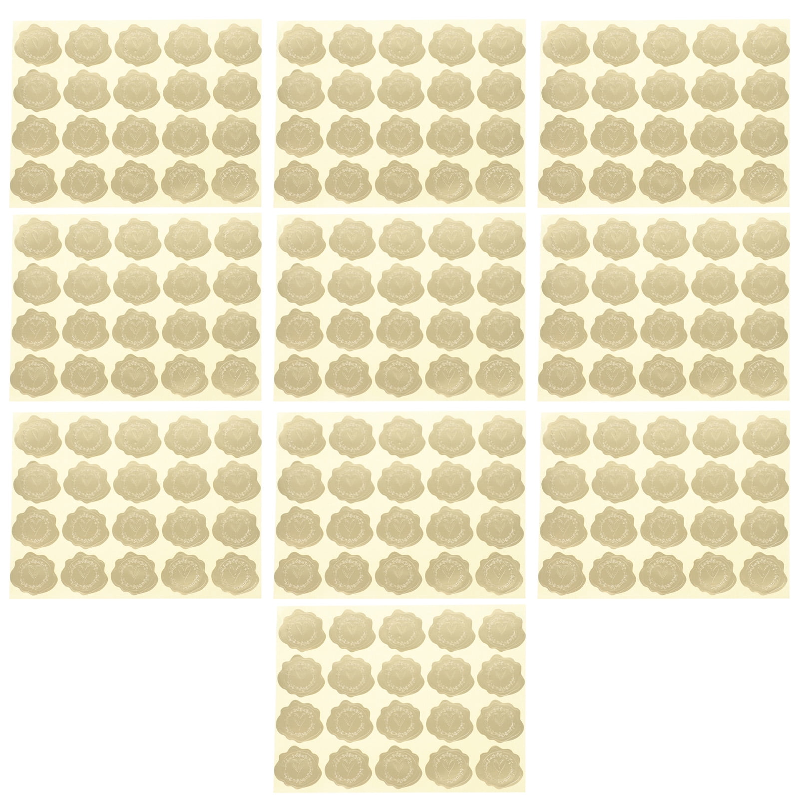 OUNONA Self-Adhesive Golden Stickers for Envelopes and Handmade Crafts ...