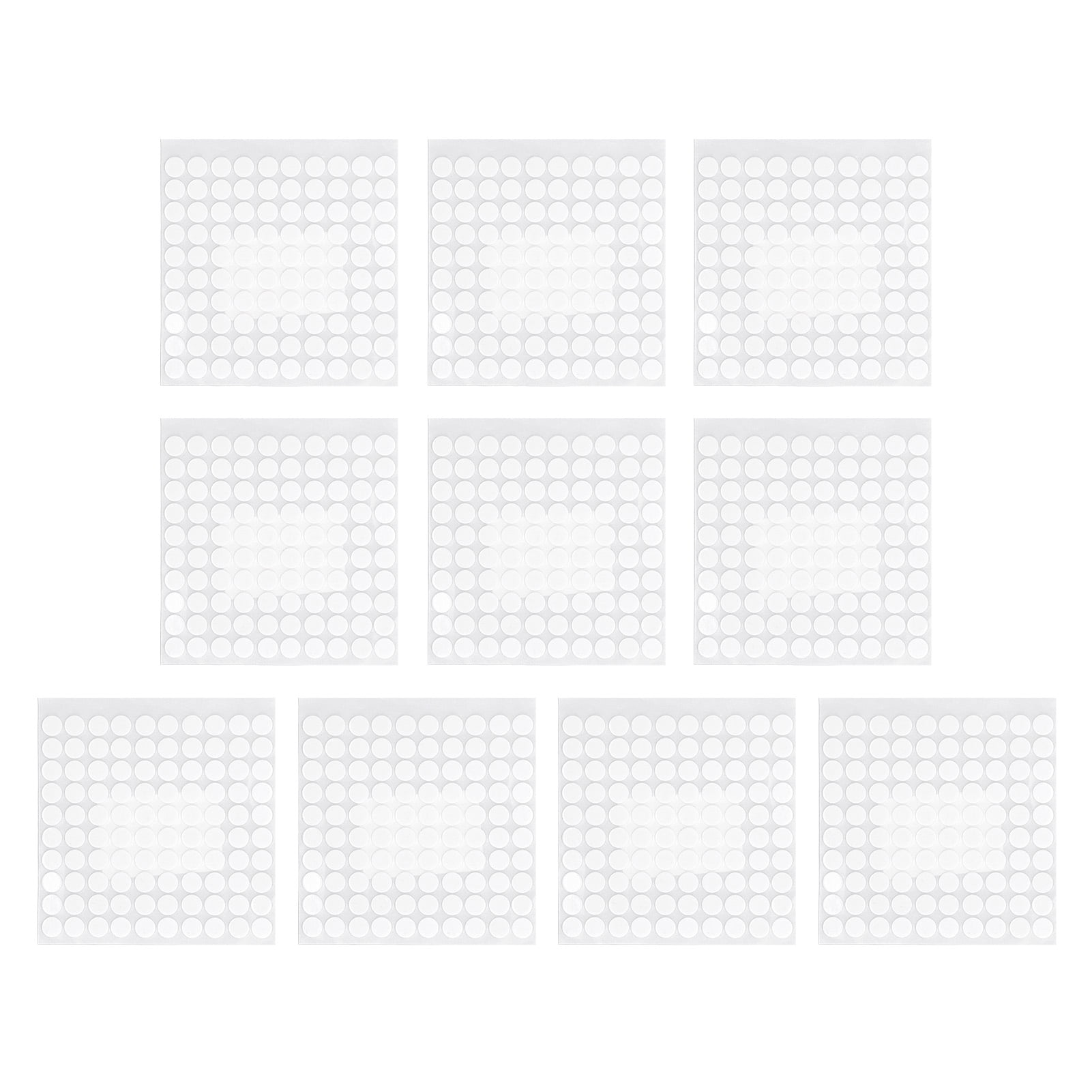 10 Sheets of Foam Round Dots Adhesive - 1000 Pieces White Craft Foam ...