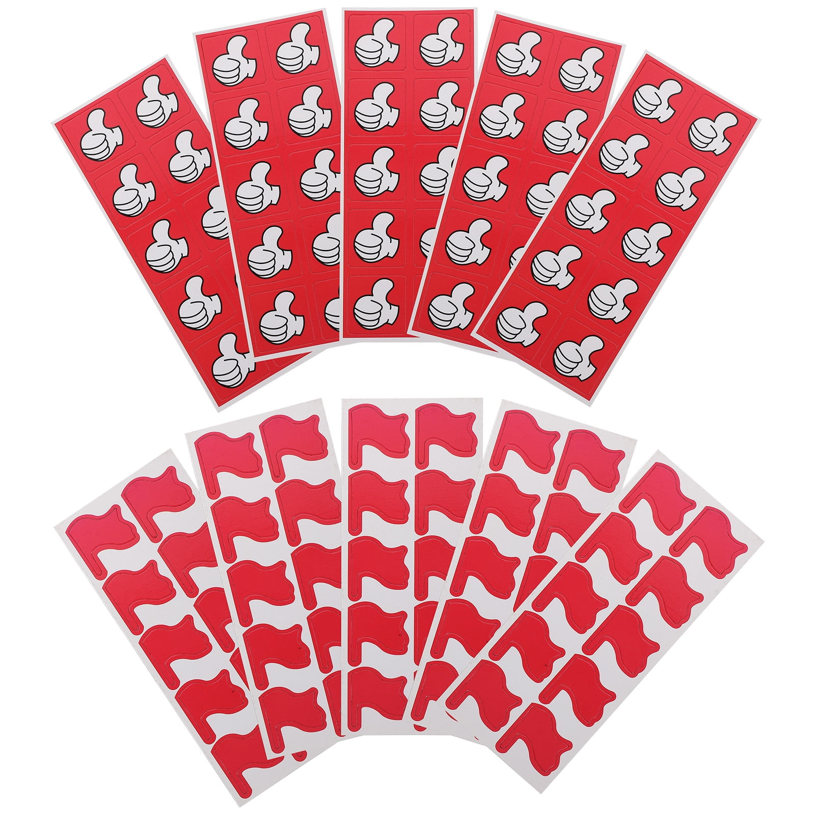 10 Sheets of Kids Thumb Pattern Sticker Flag Award Stickers Delicate ...
