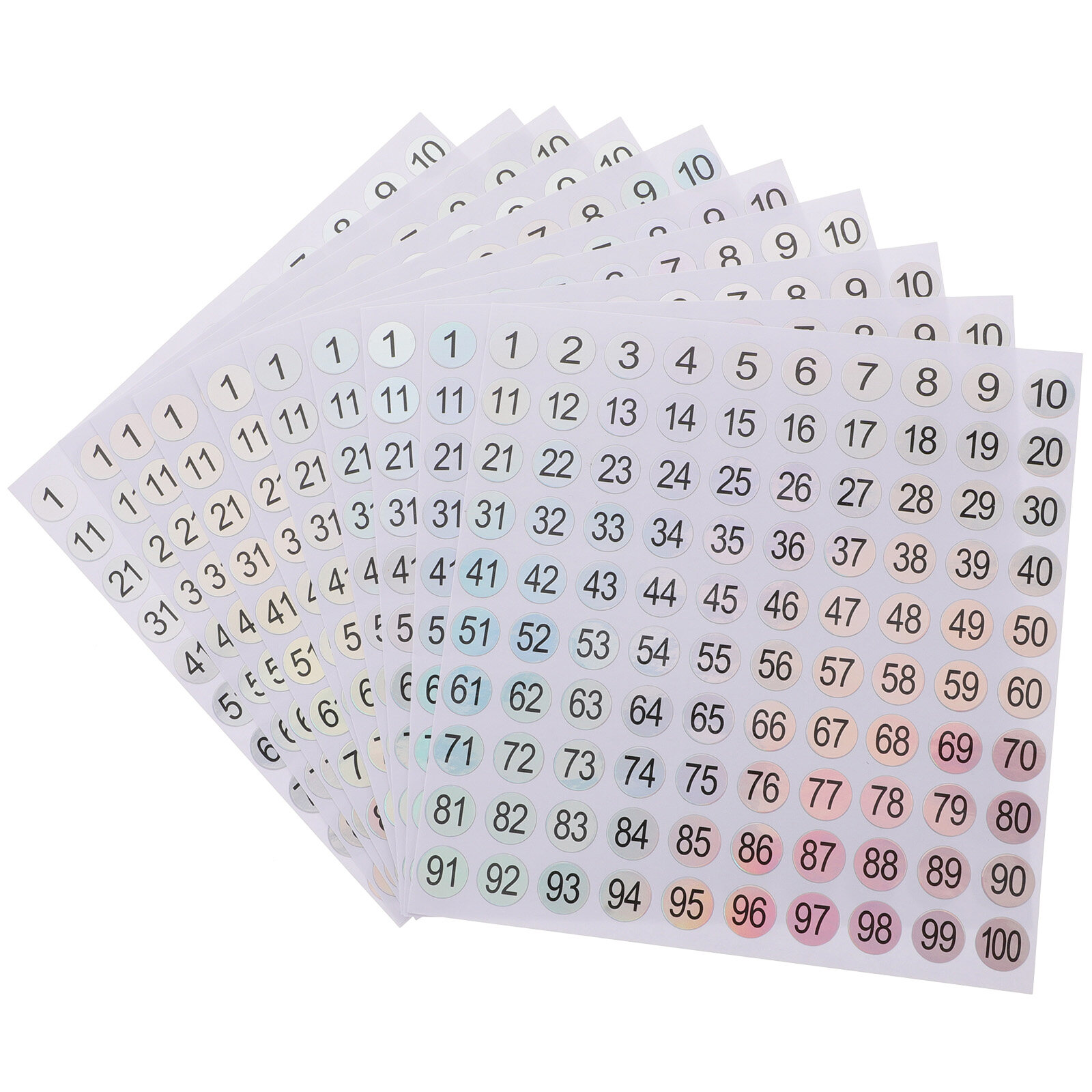 10 Sheets of Number Stickers Classification Digital Label Number ...