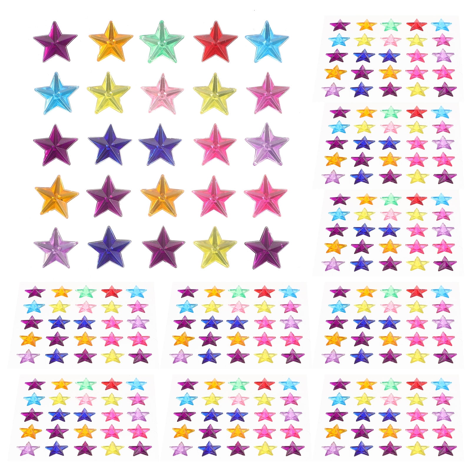 10 Sheets of Self-adhesive Star Rhinestones Stickers for DIY Crafts ...