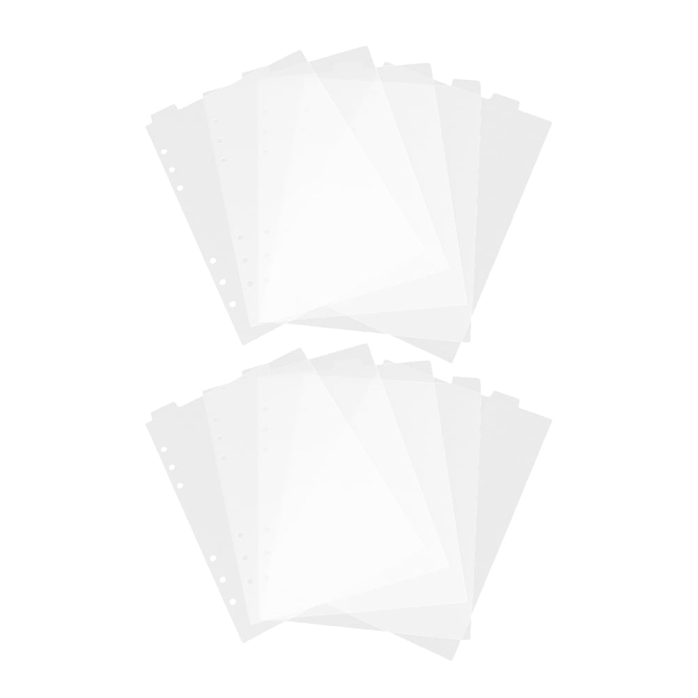 Worgeous 10-Pack Clear Plastic Notebook Dividers with Tabs, Loose Leaf ...