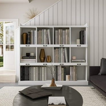 Cozy Castle U-Shaped Bookcase, 4-Tier with 9 Cubes, 2 Drawers for Home ...