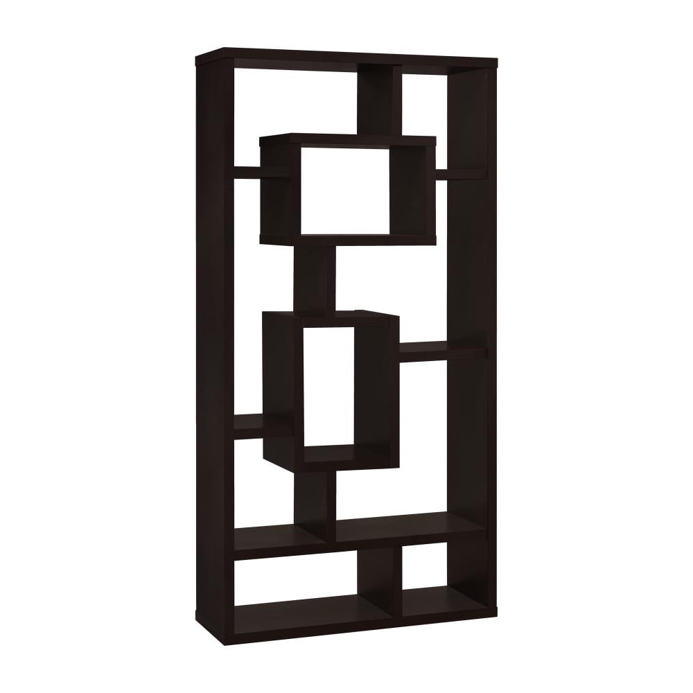10-Shelf Bookcase in Cappuccino - Walmart.com