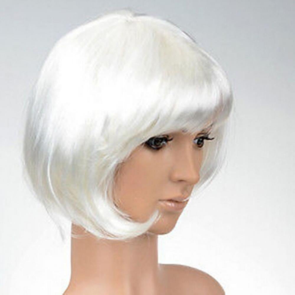 10" Short Straight Hair Flapper Cosplay Costume Bob Wig - Walmart.com