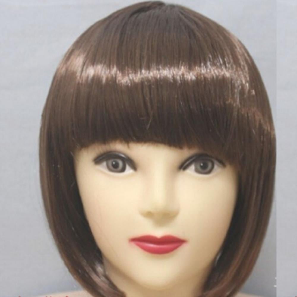 10" Short Straight Hair Flapper Cosplay Costume Bob Wig - Walmart.com