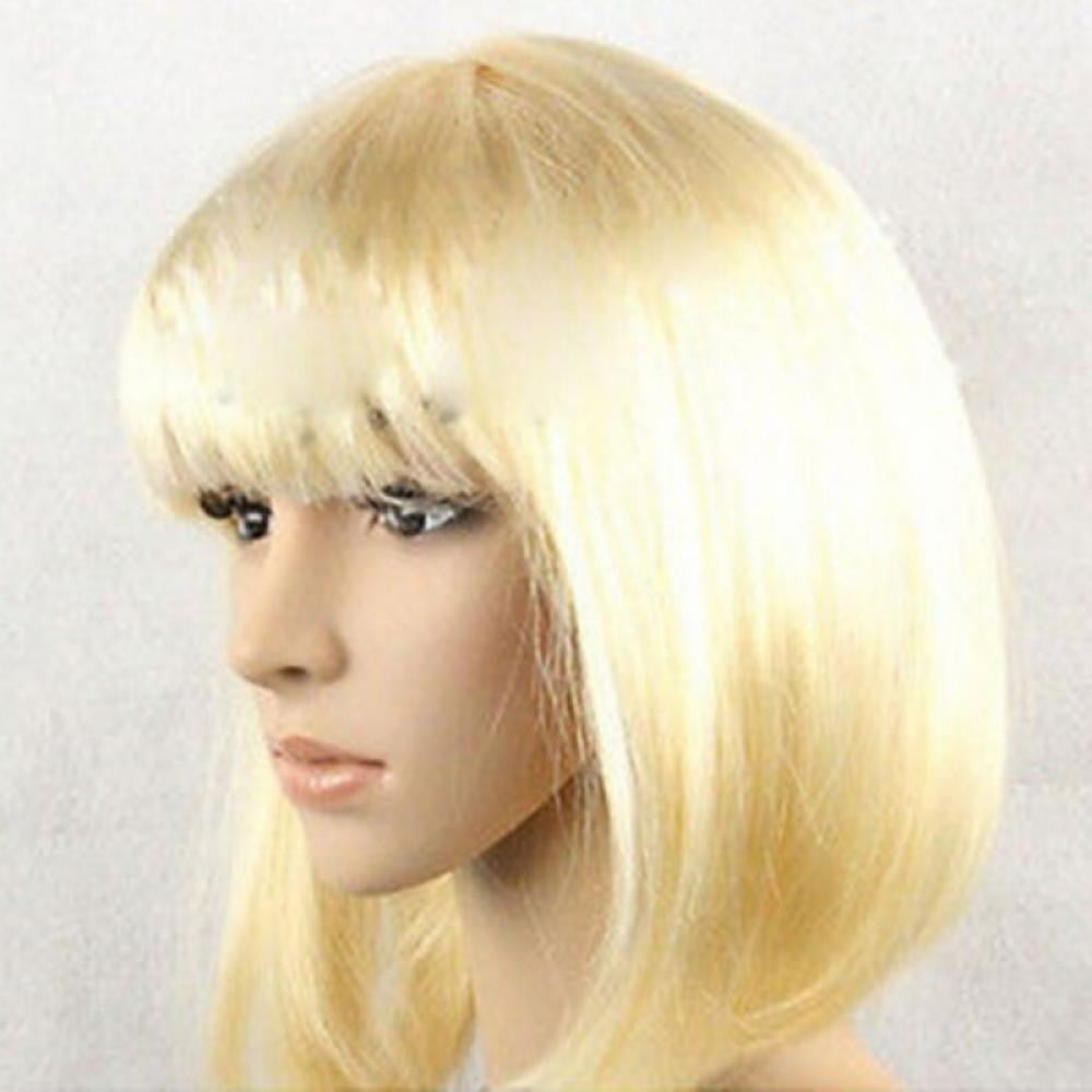 10" Short Straight Hair Flapper Cosplay Costume Bob Wig - Walmart.com