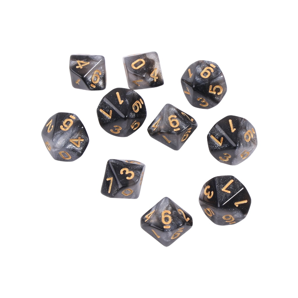 10 Sided Polyhedral Dice for Pub Club Game Supplies RPG Table Game ...