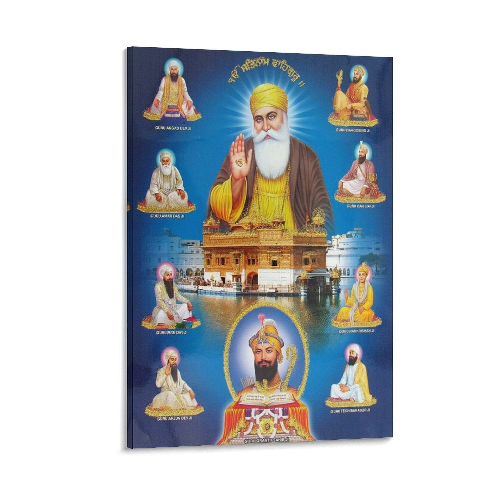 10 Sikh Gurus Ten Gurus Art Posters Canvas Wall Art Prints Poster Gifts ...