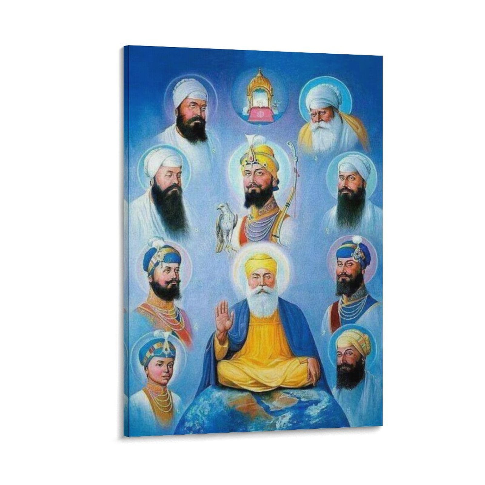 10 Sikh Gurus Ten Gurus Artworks Canvas Wall Art Prints Poster Gifts ...