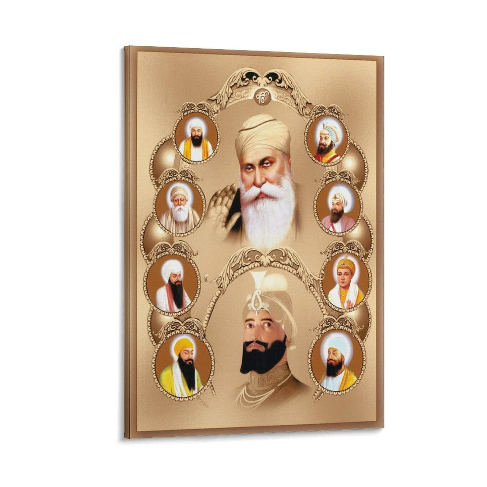 10 Sikh Gurus Ten Gurus Poster Painting Canvas Wall Art Poster ...