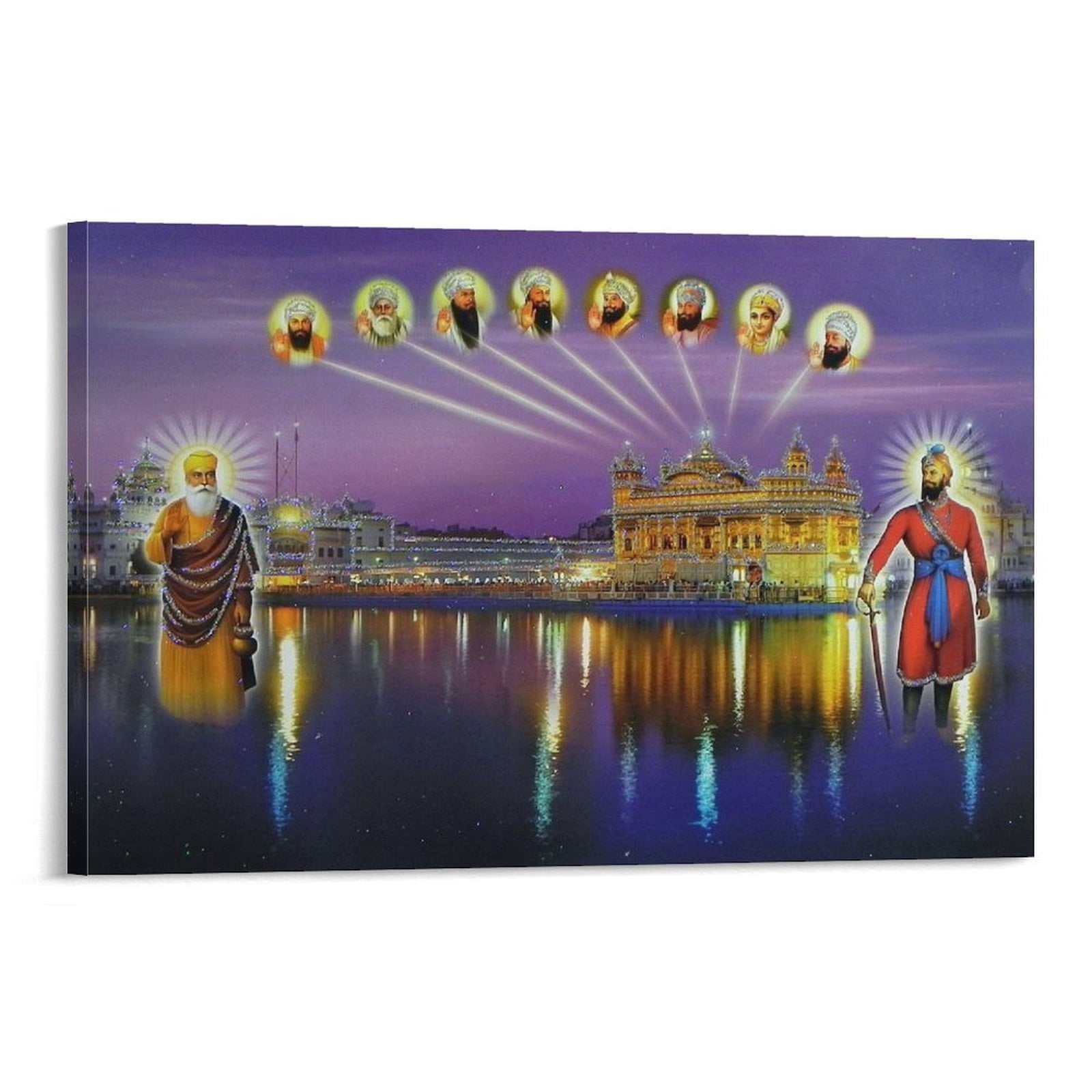 10 Sikh Gurus Ten Gurus Print Art Canvas Art Poster and Wall Art ...