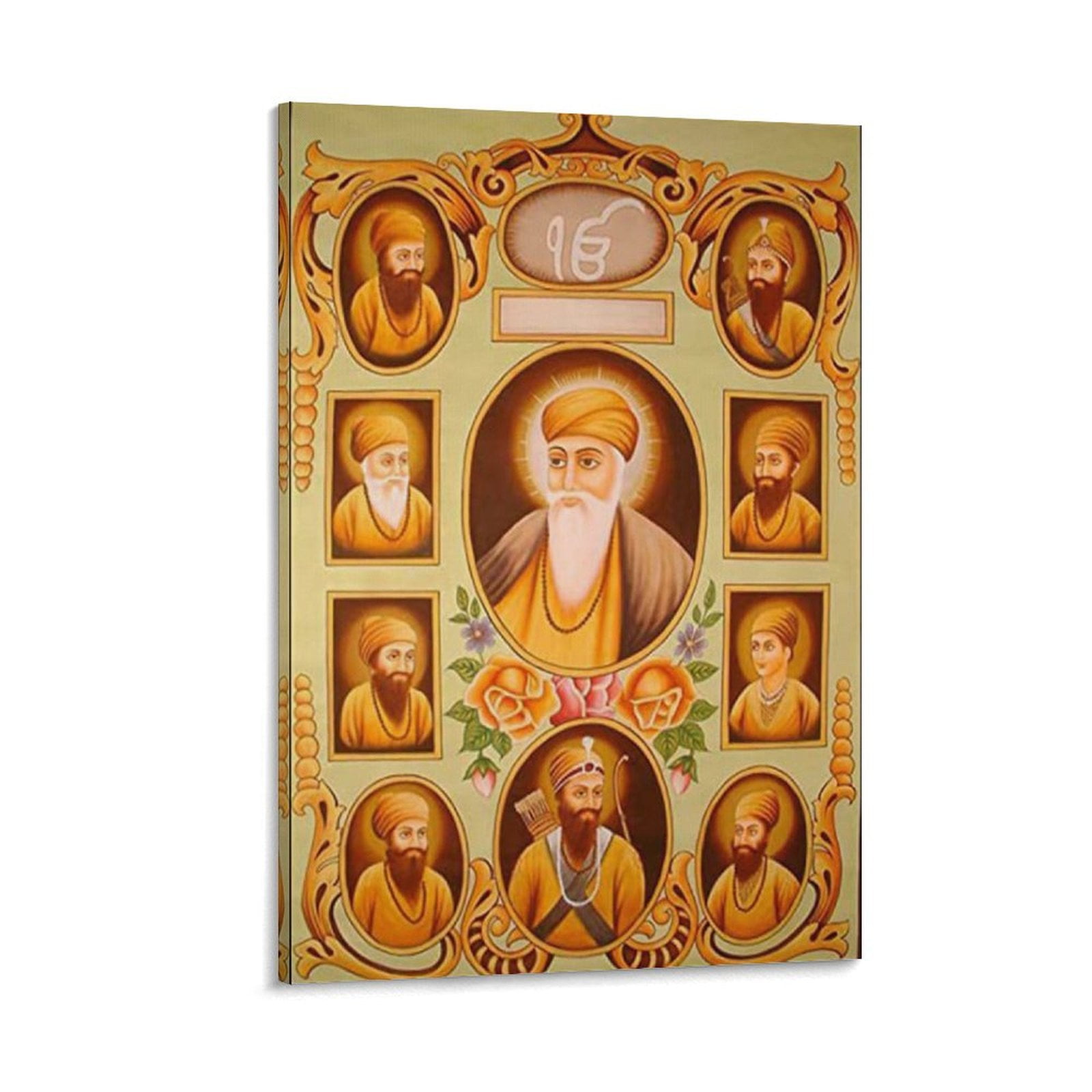 10 Sikh Gurus Ten Gurus Print Poster Print Photo Art Painting Canvas ...