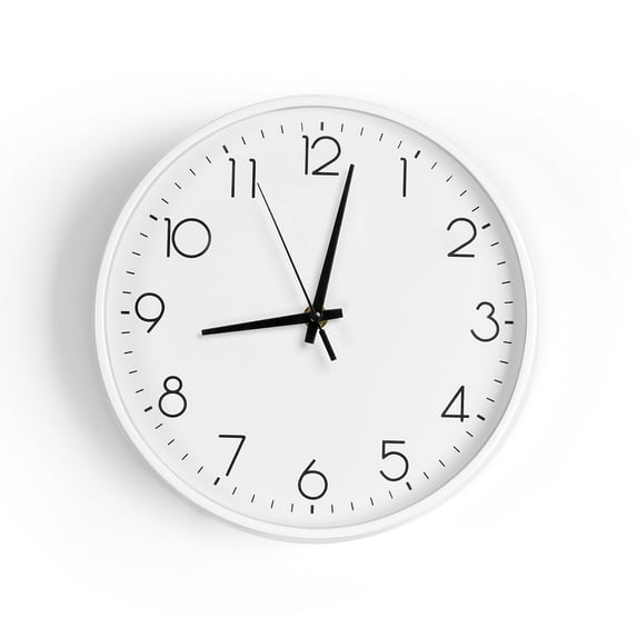 10" Silent Clock Battery Operated, Digital Wall Clock Mute Wall Clock ...