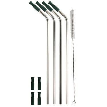 2 BOBA Straw Stainless Steel Extra Wide 1/2" x 9.5" Long Tapioca Pearl ...