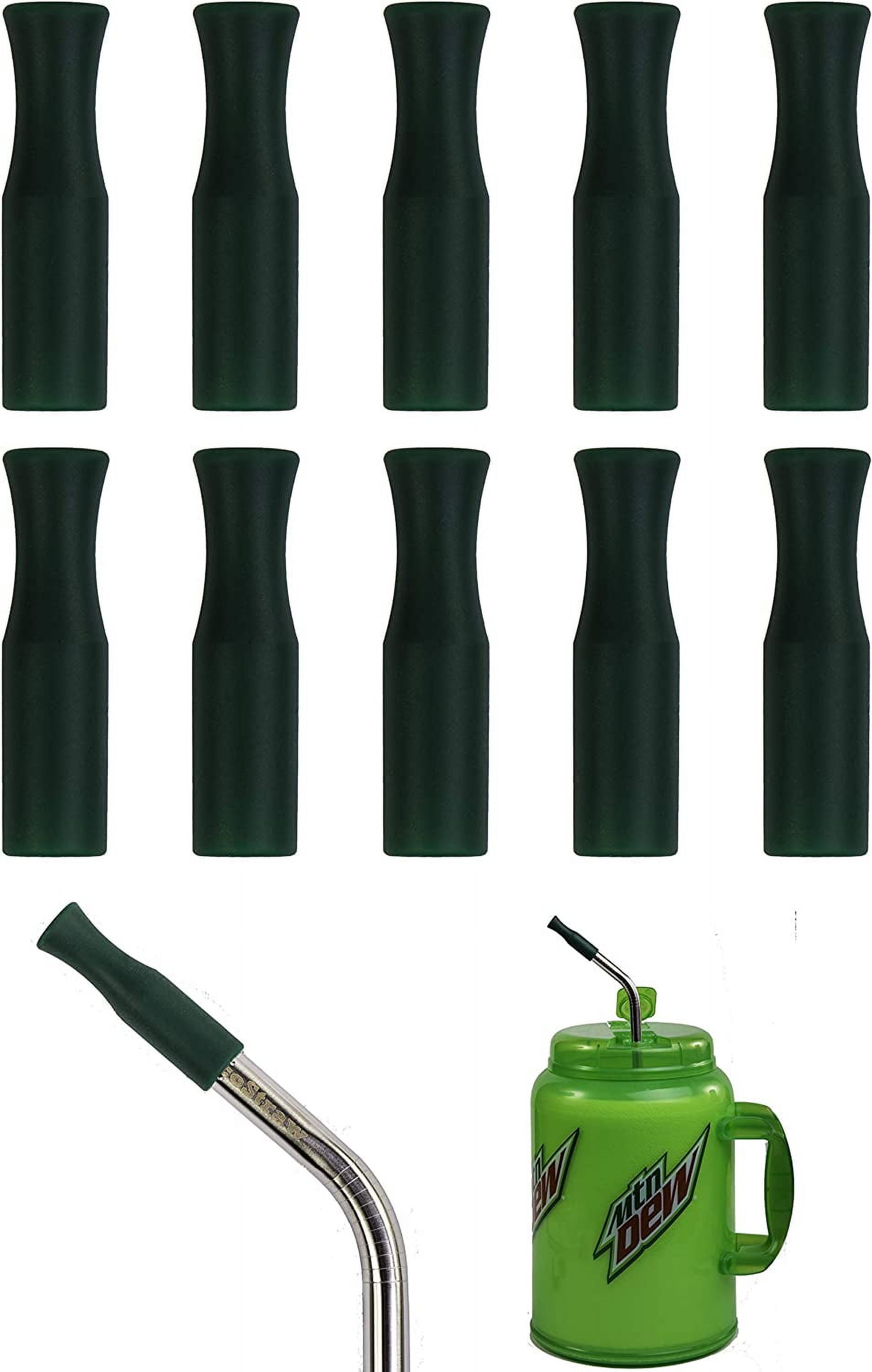 10 Silicone Tips 9mm for 14" Stainless Steel Straws Jumbo Big Gulp 64 ...