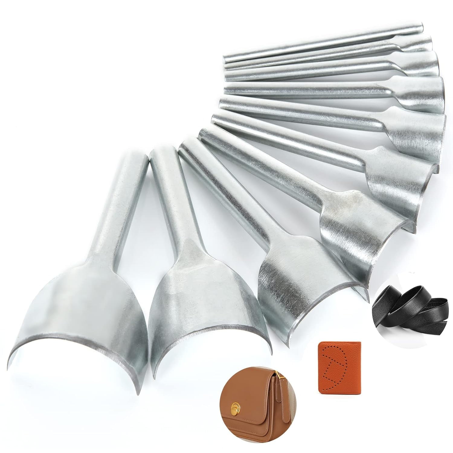 10 Sizes Leather Arch Curve Cutter Craft Strap Belt DIY Arc Flatter ...