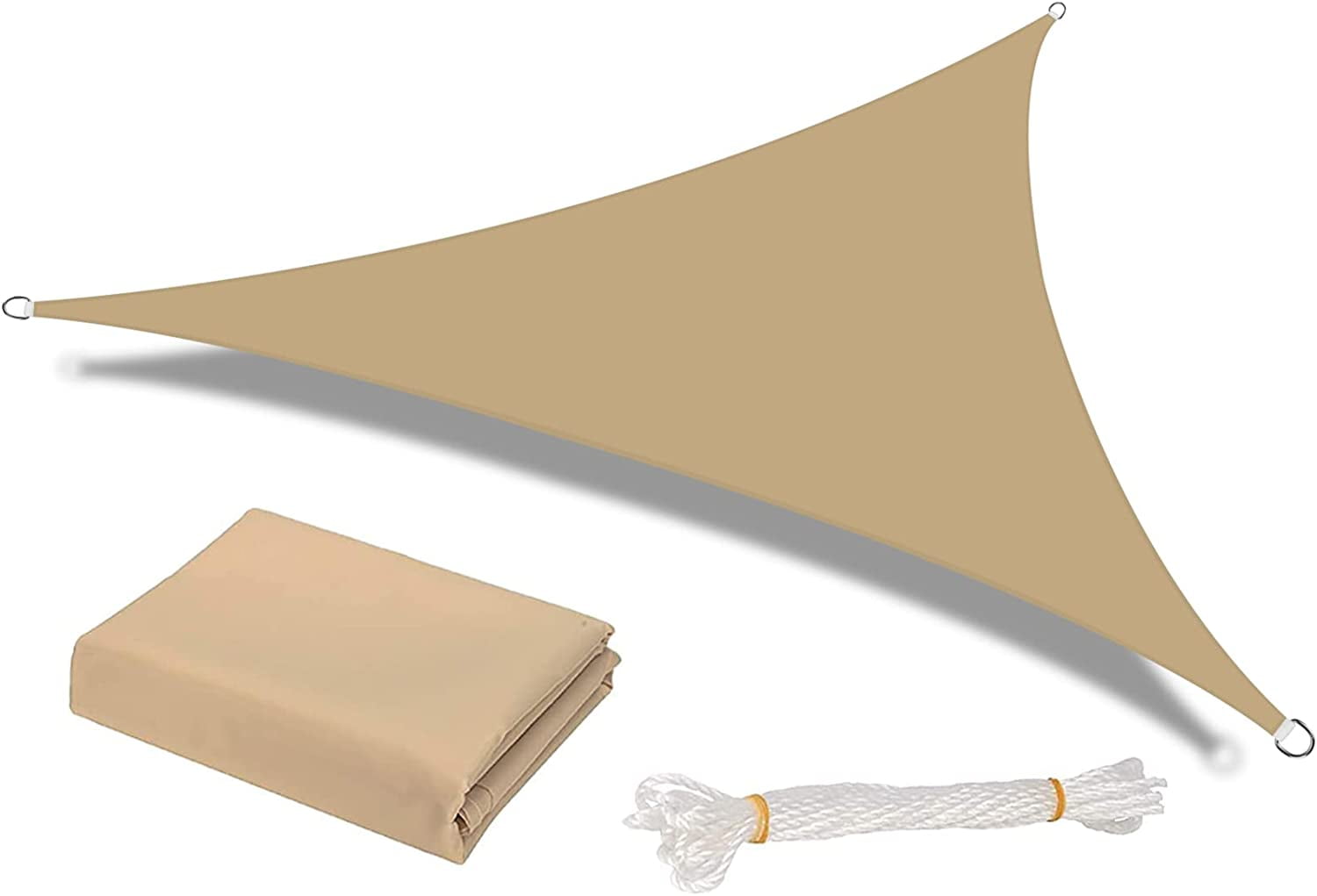 10 Sizes Triangle Waterproof Sun Shade Sail Outdoor Garden Patio Party ...