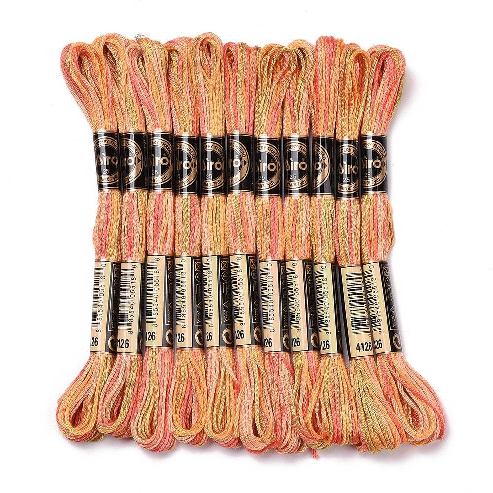 10 Skeins 80m 0.5mm 6-Ply Polyester Embroidery Floss Stitch Threads ...