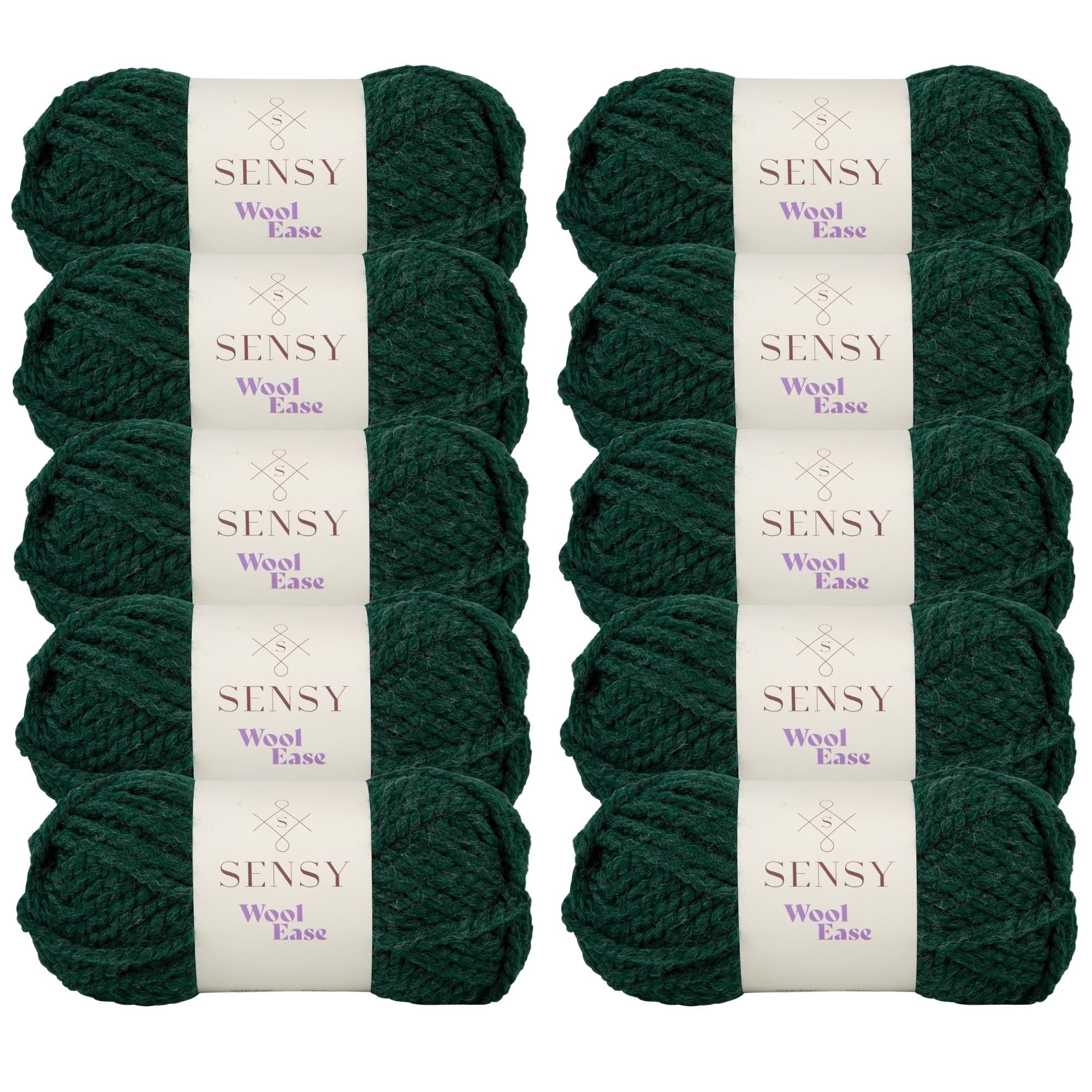 10 Skeins of Sensy Wool Ease Yarn, 3.5 oz, 66 Yards, Gauge 6 Super ...