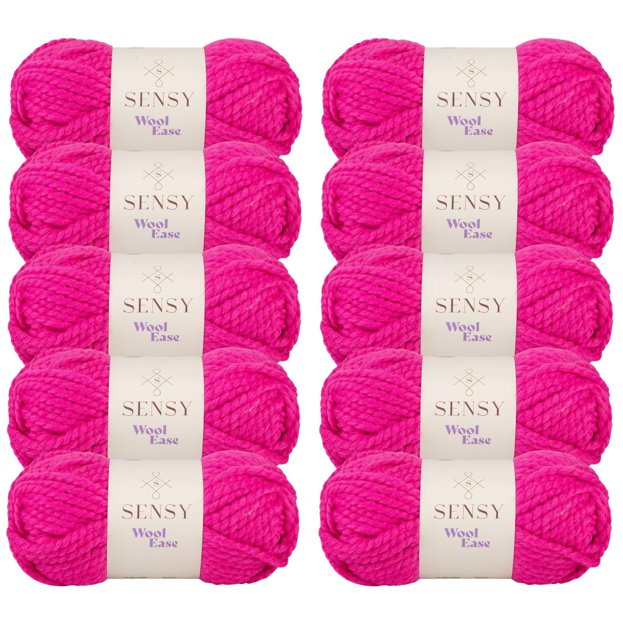 10 Skeins of Sensy Wool Ease Yarn, 3.5 oz, 66 Yards, Gauge 6 Super ...