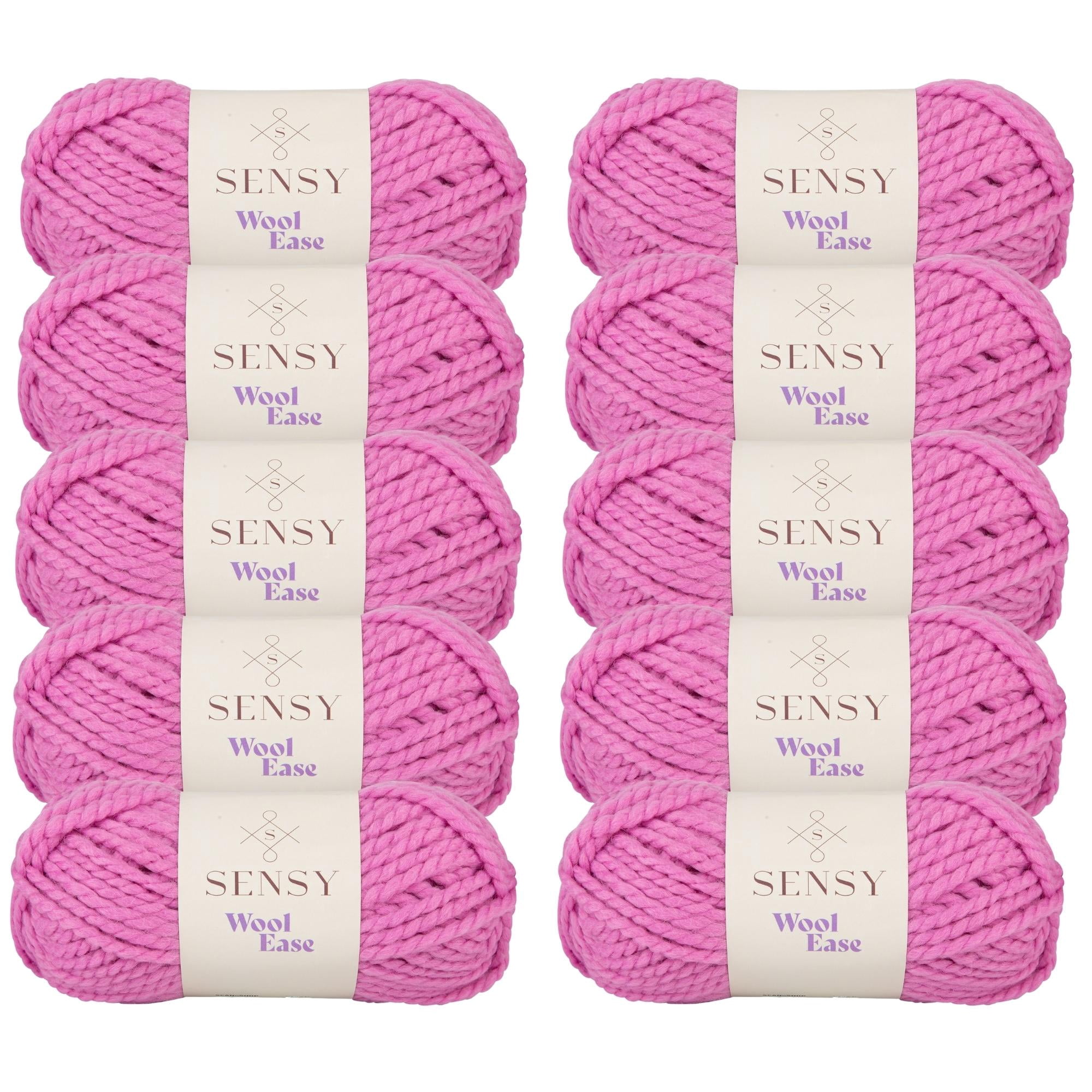 10 Skeins of Sensy Wool Ease Yarn, 3.5 oz, 66 Yards, Gauge 6 Super ...