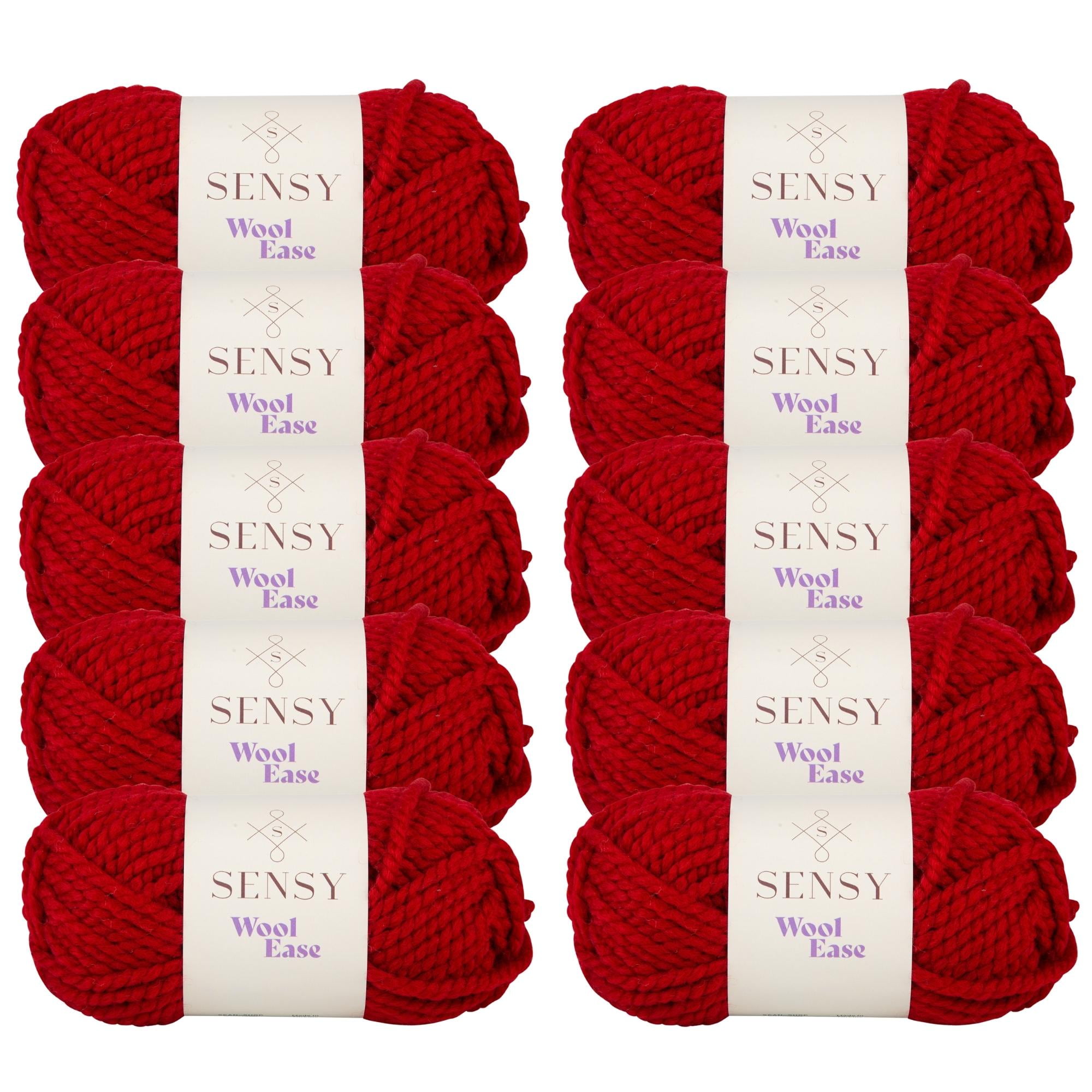 10 Skeins of Sensy Wool Ease Yarn, 3.5 oz, 66 Yards, Gauge 6 Super ...