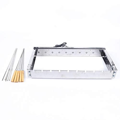 10 Skewers Portable Auto Rotating Rotisserie Grill Rack 10 Skewers ...