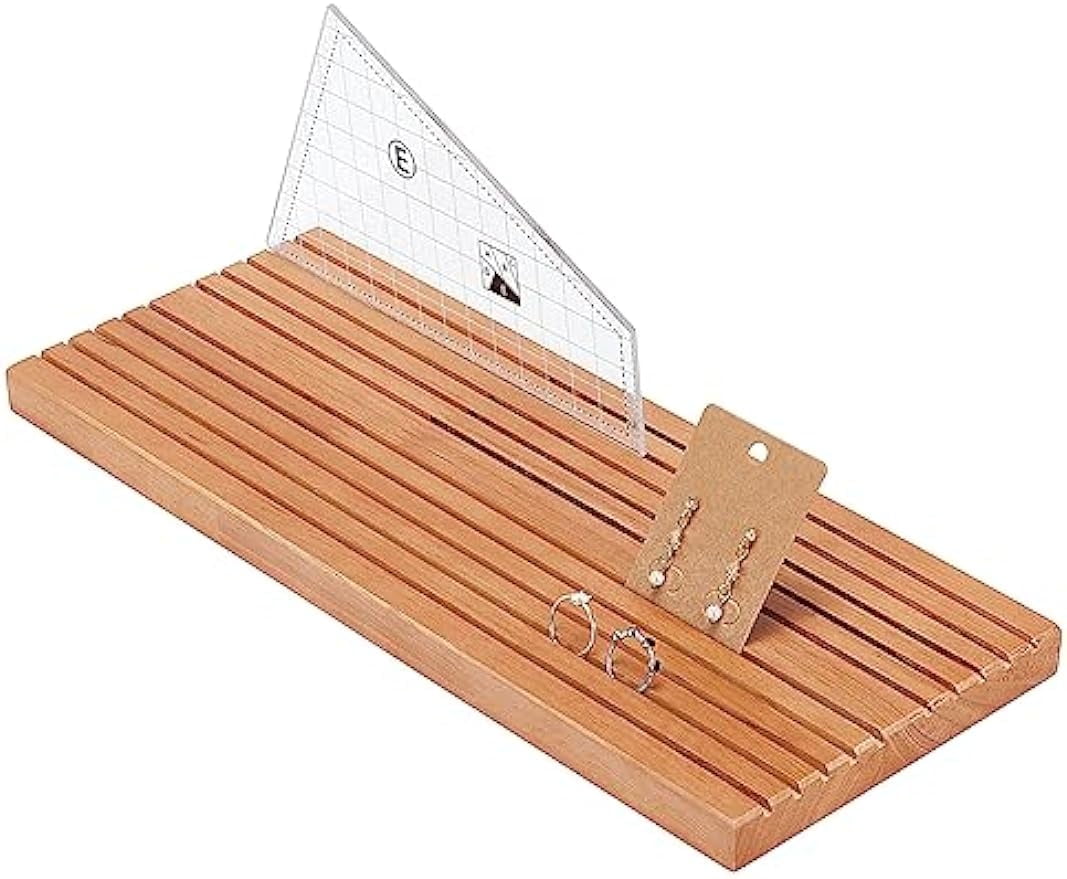 10-Slot Wooden Ruler Rack Peru Wooden Quilting Ruler Stand and Template ...