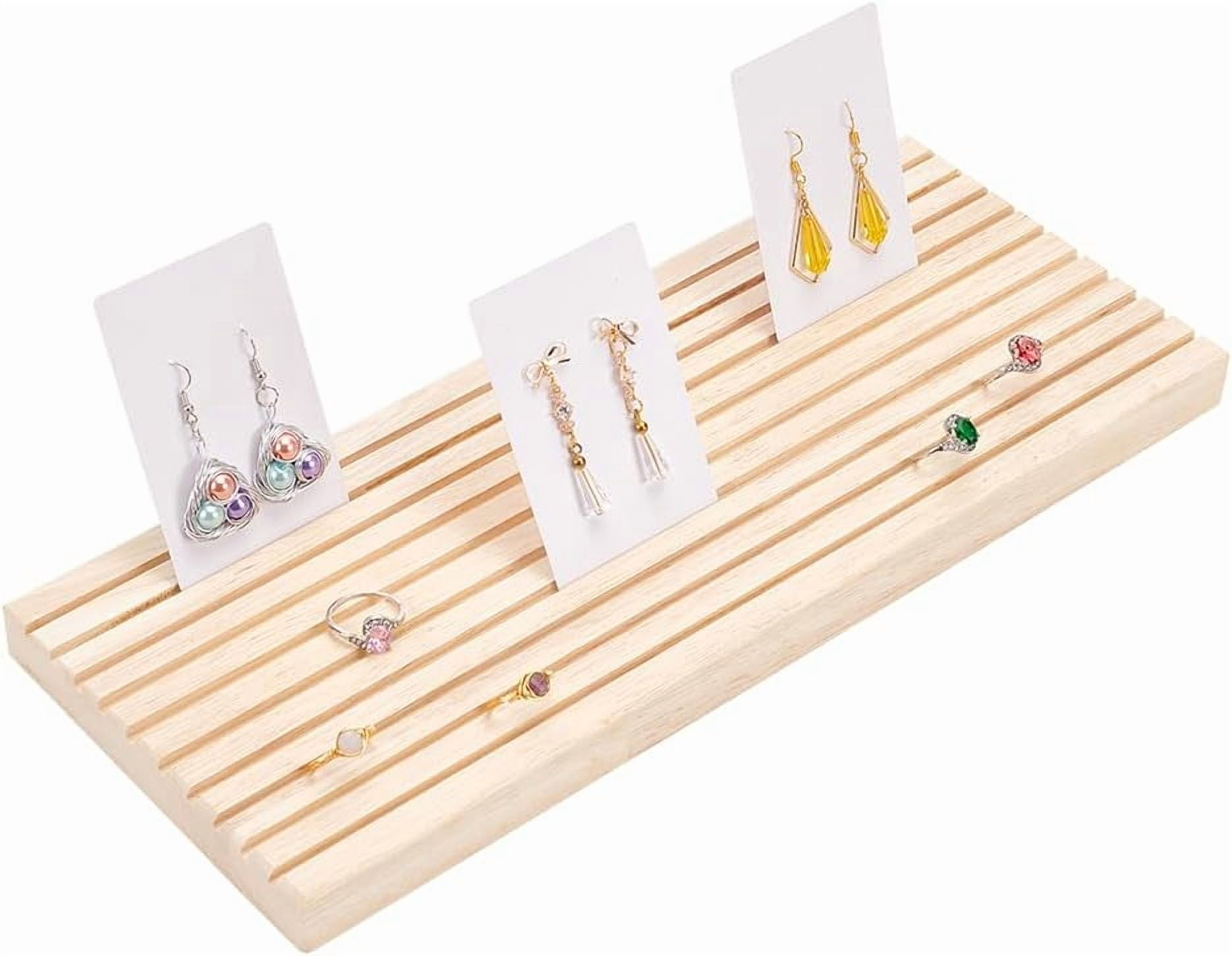 10-Slot Wooden Ruler Rack Wheat Wooden Quilting Ruler Stand and ...