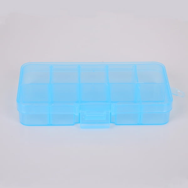 10 Slots Plastic Storage Jewelry Box Compartment Adjustable Container ...