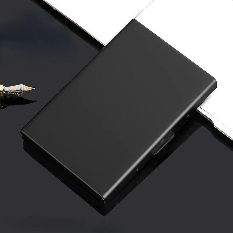 10 Slots Stainless Credit Card Holder Men Slim Anti RFID Travel ID ...