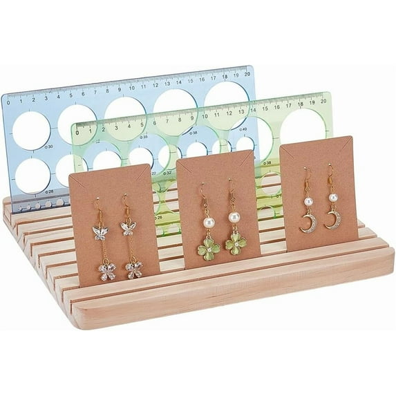 10 Slots Wooden Quilting Ruler Holder 9.8x7.8" Quilting Ruler Rack ...
