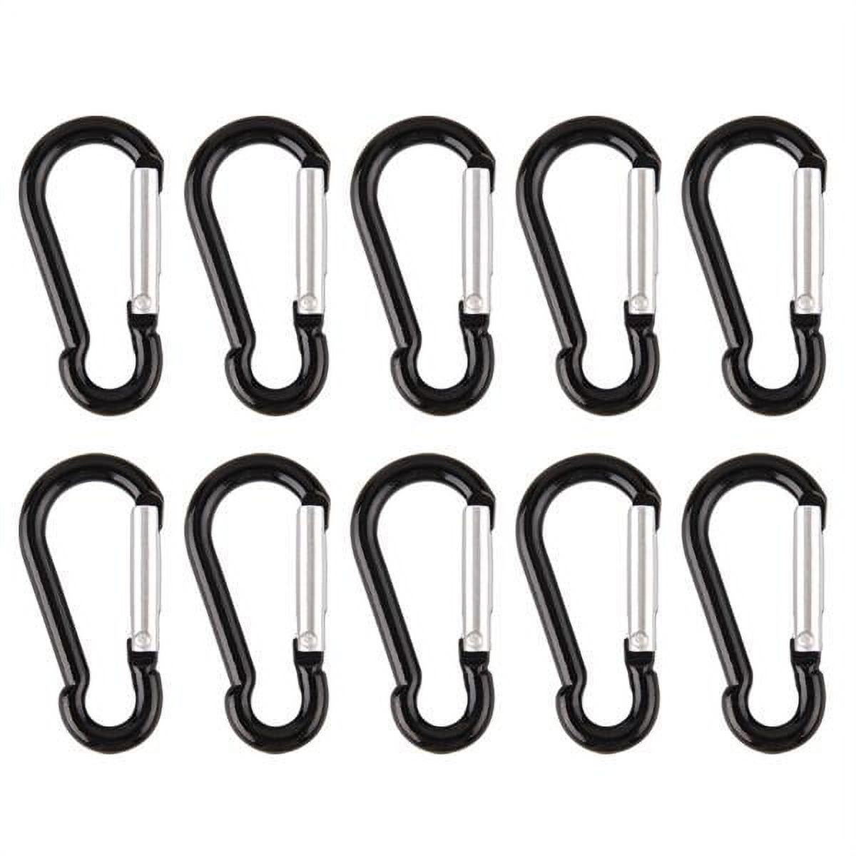 Aluminum Mini Black Carabiners (10 pcs), Key Ring, Lightweight ...