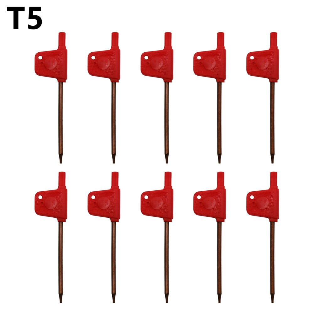 10× Small Torx screwdriver T Wrench Red Flag Type Spanner Key ...